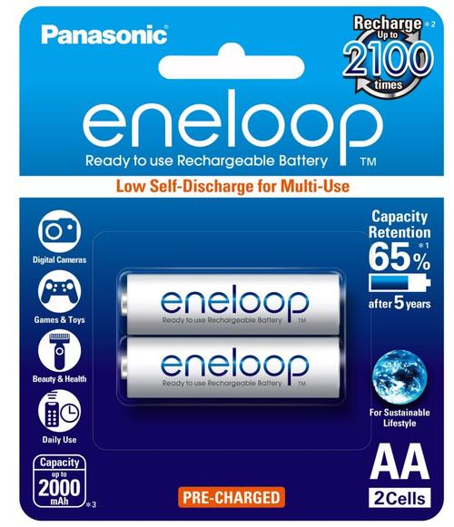 Eneloop Bk 3mcce 2ba Aa Nimh Rechargeable Battery Simpower